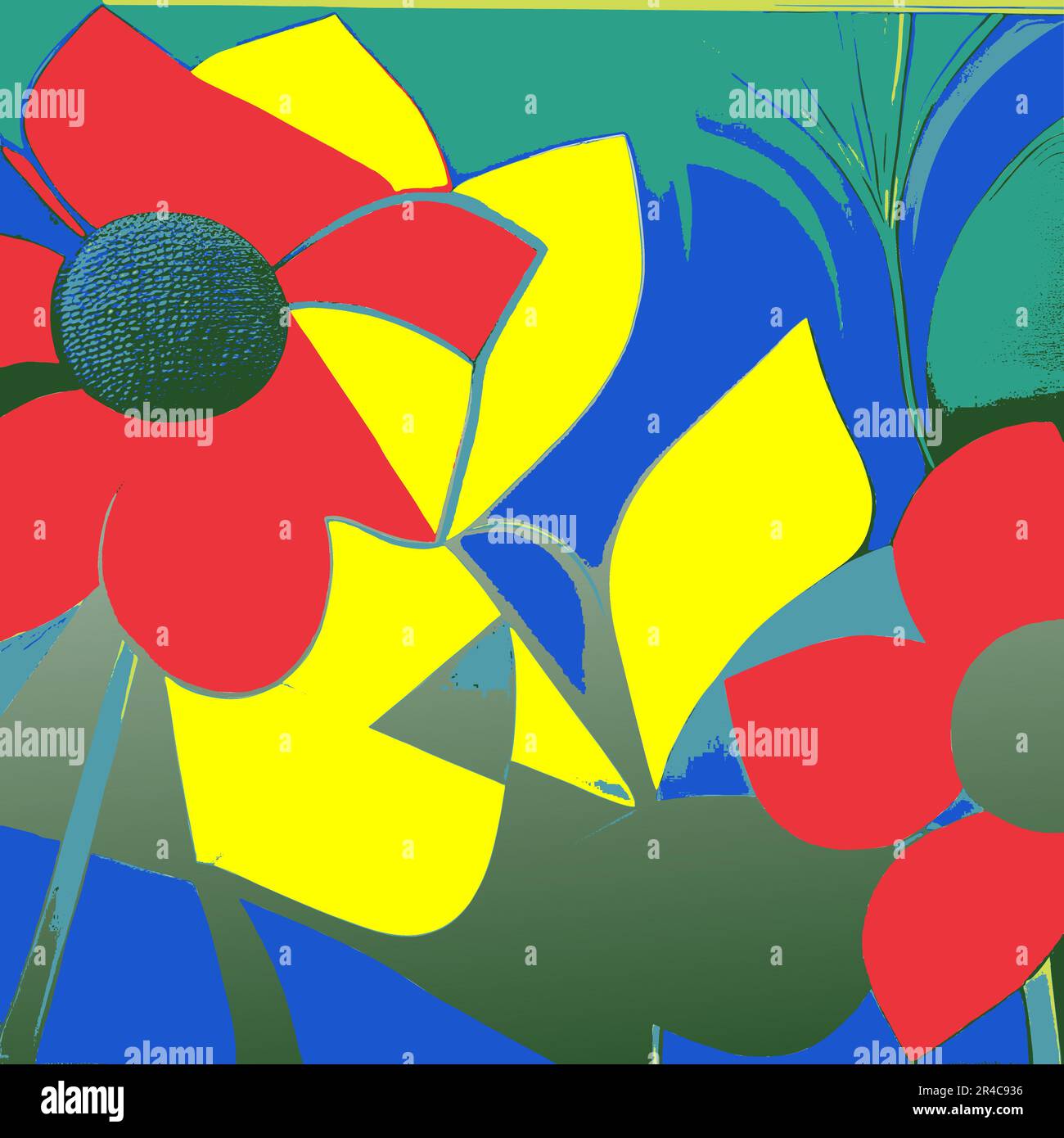 amazing formation of cubism and triangle in bright colors Stock Vector ...