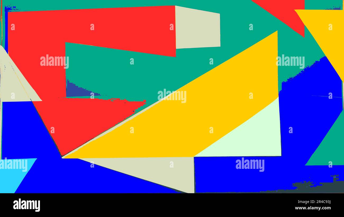 amazing formation of cubism and triangle in bright colors Stock Vector ...