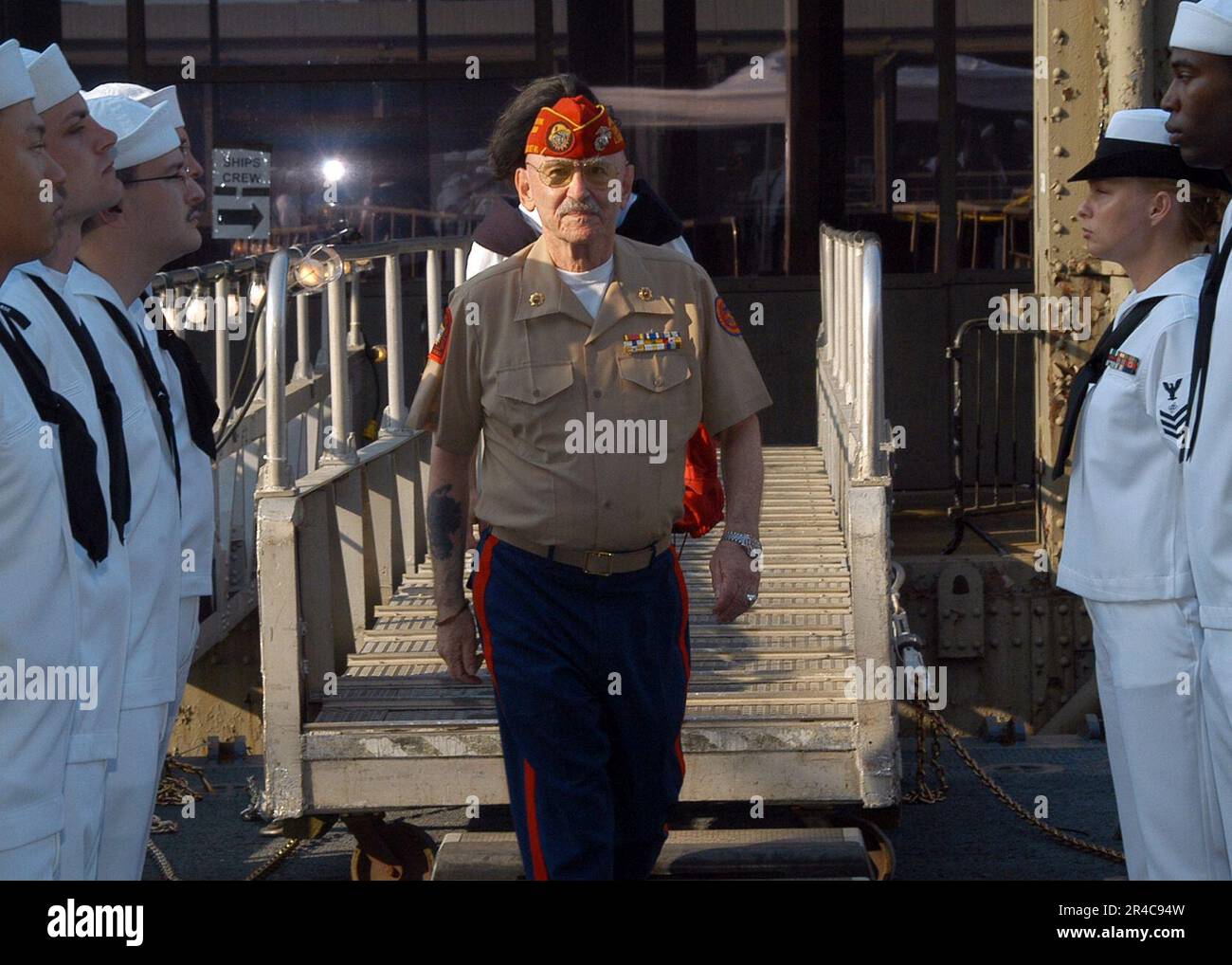US Navy On the quarterdeck aboard amphibious assault ship, USS ...