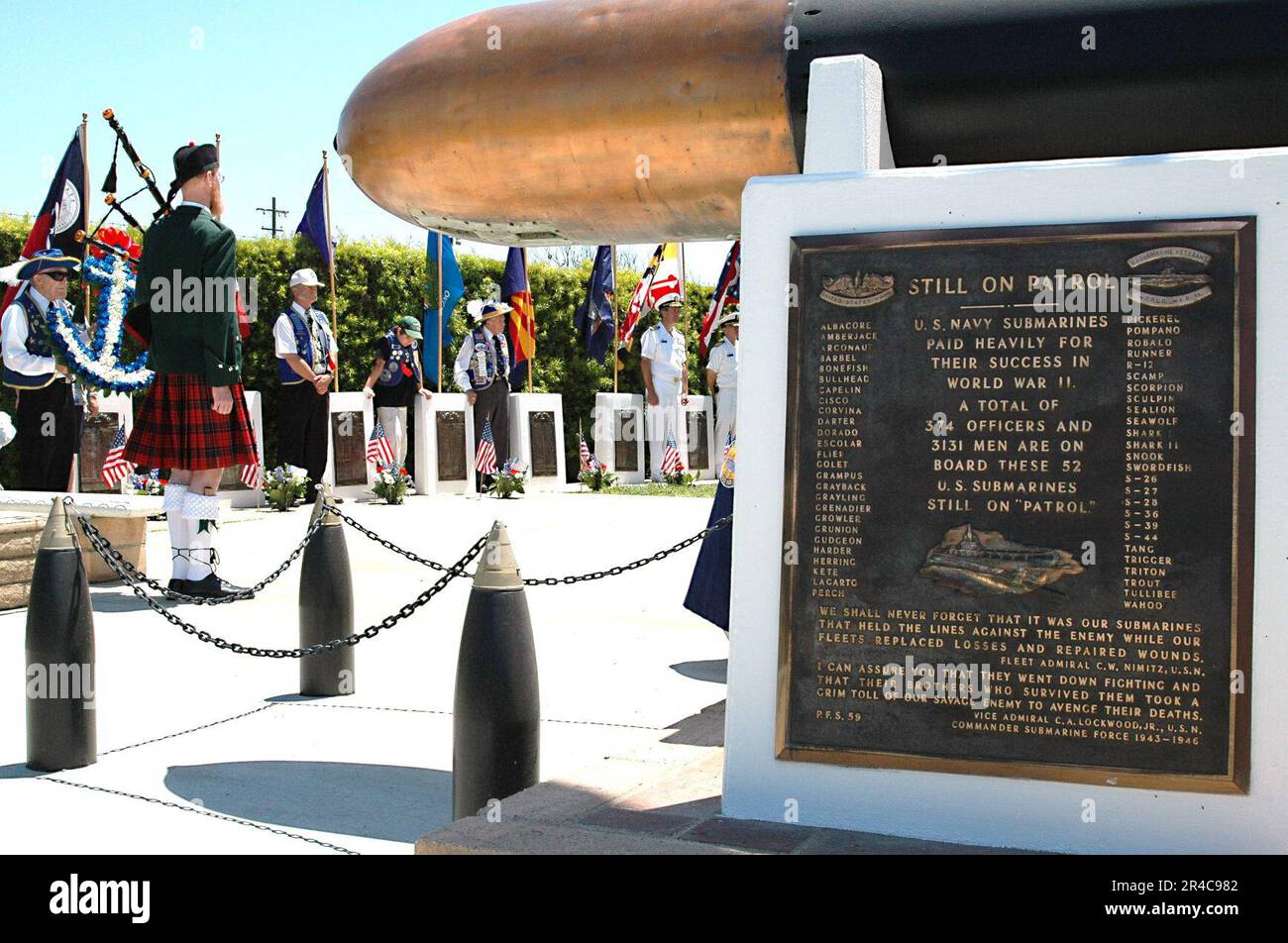 US Navy Active duty and veteran submariners stand together at the 29th annual ''Tolling The ...