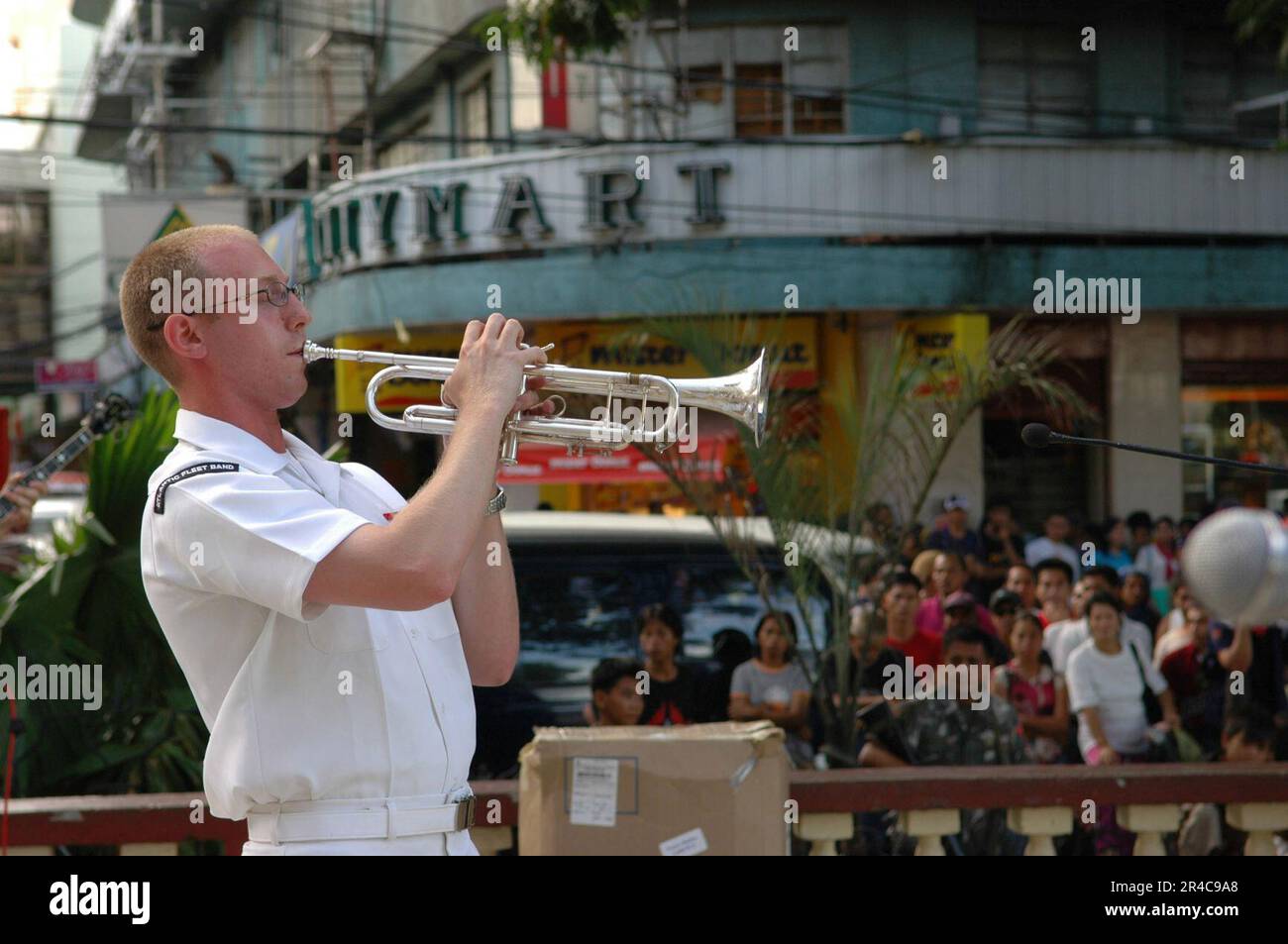 US Navy Navy Petty Officer 3rd performs with the U.S. Navy Show Band ...