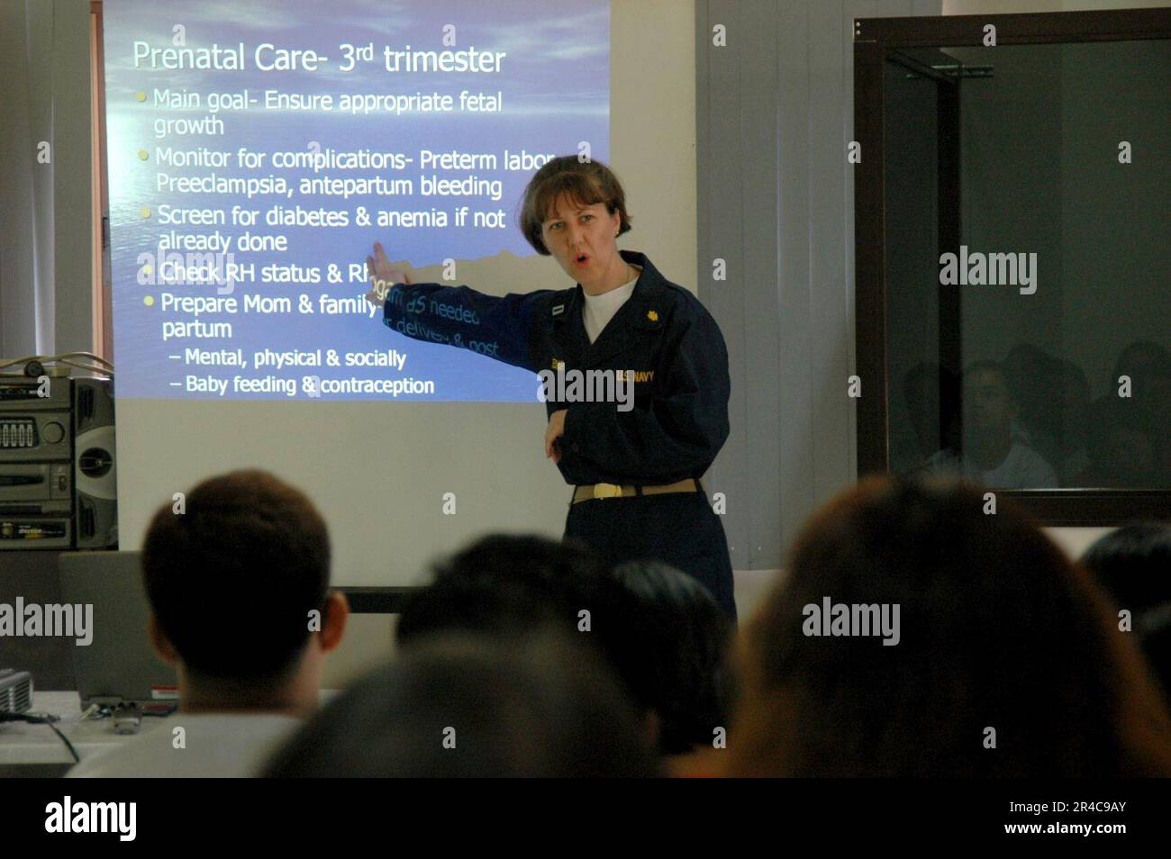 US Navy U.S. Navy Lt. instructs a class on childbirth to midwives at ...