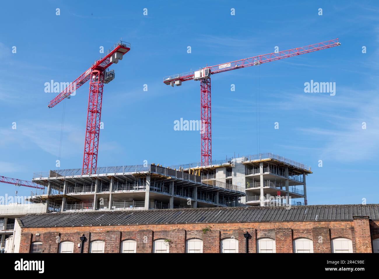 Construction on the Island Quarter in Nottingham City, Nottinghamshire ...