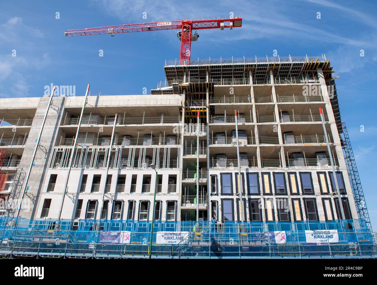 Construction on the Island Quarter in Nottingham City, Nottinghamshire ...