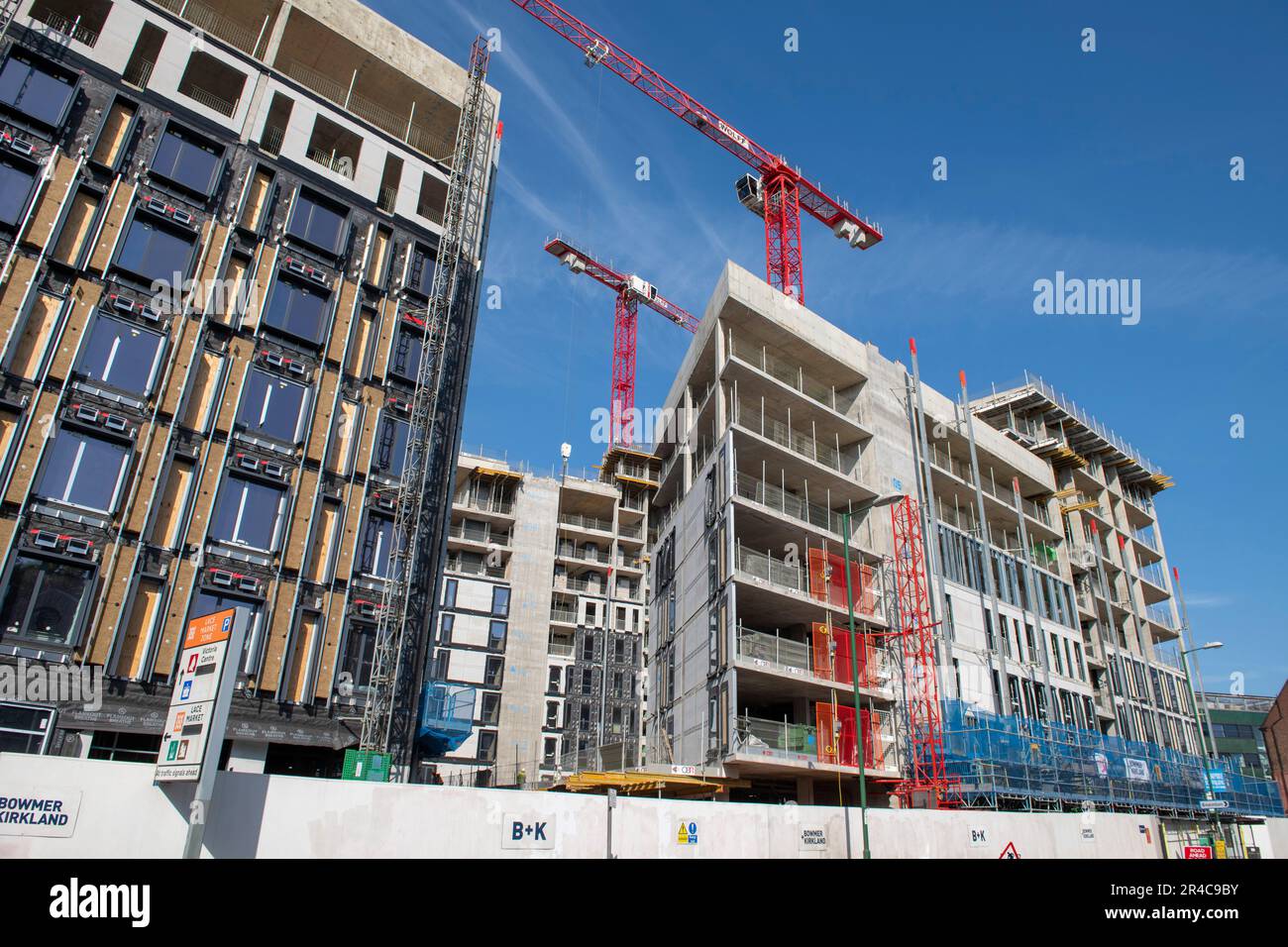 Construction on the Island Quarter in Nottingham City, Nottinghamshire ...