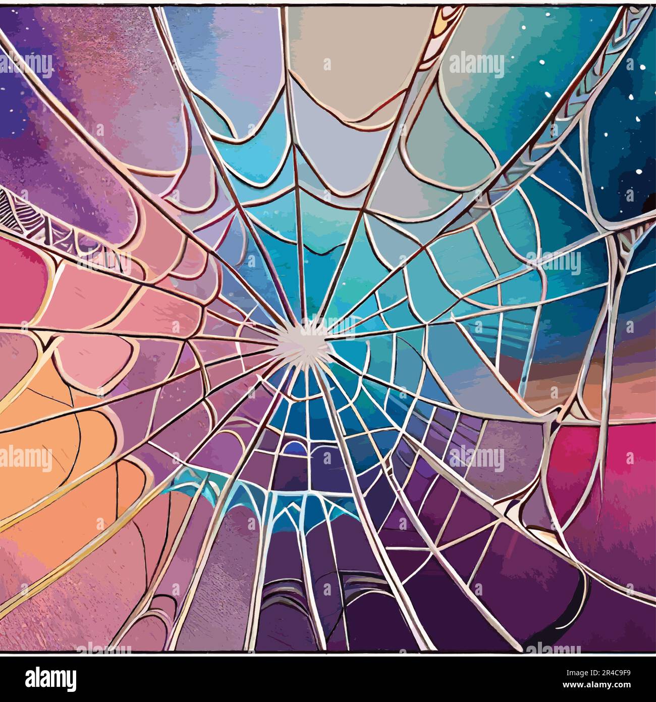 A Multi-Colored Masterpiece of Art. A vibrant painting full of creative ...