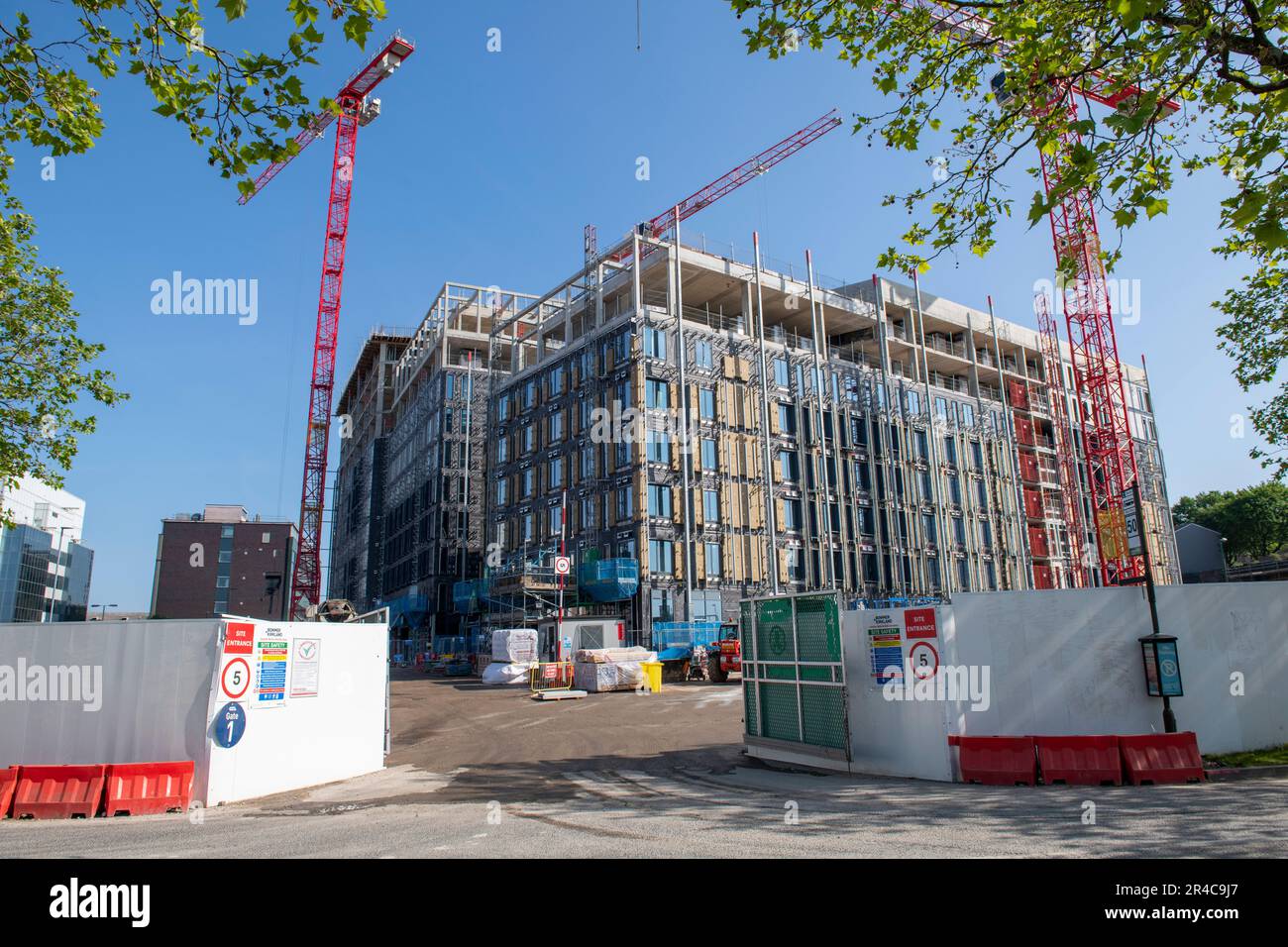 Construction on the Island Quarter in Nottingham City, Nottinghamshire ...
