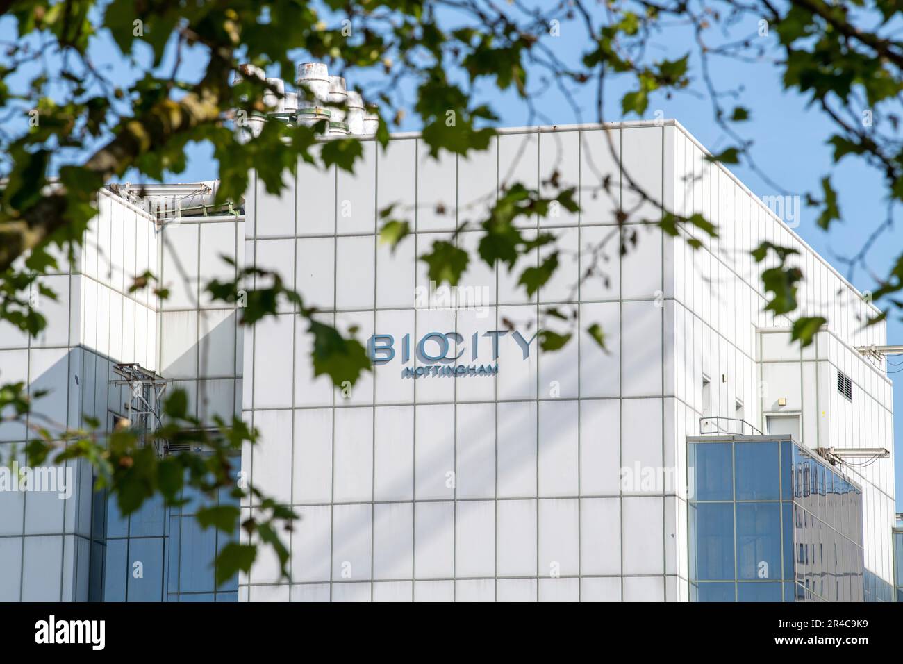 Looking towards Bio City form the Island Quarter in Nottingham City ...