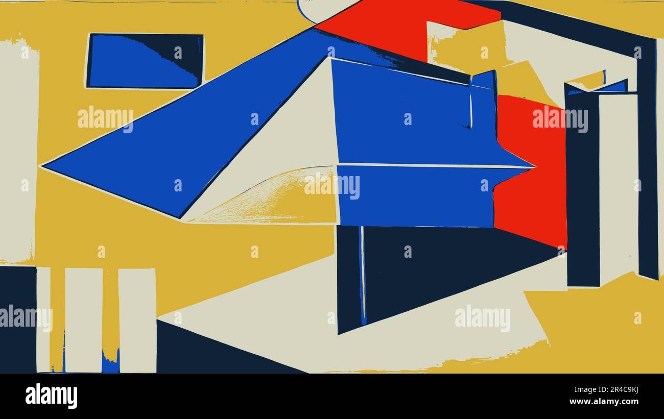 amazing formation of cubism and triangle in bright colors Stock Vector ...