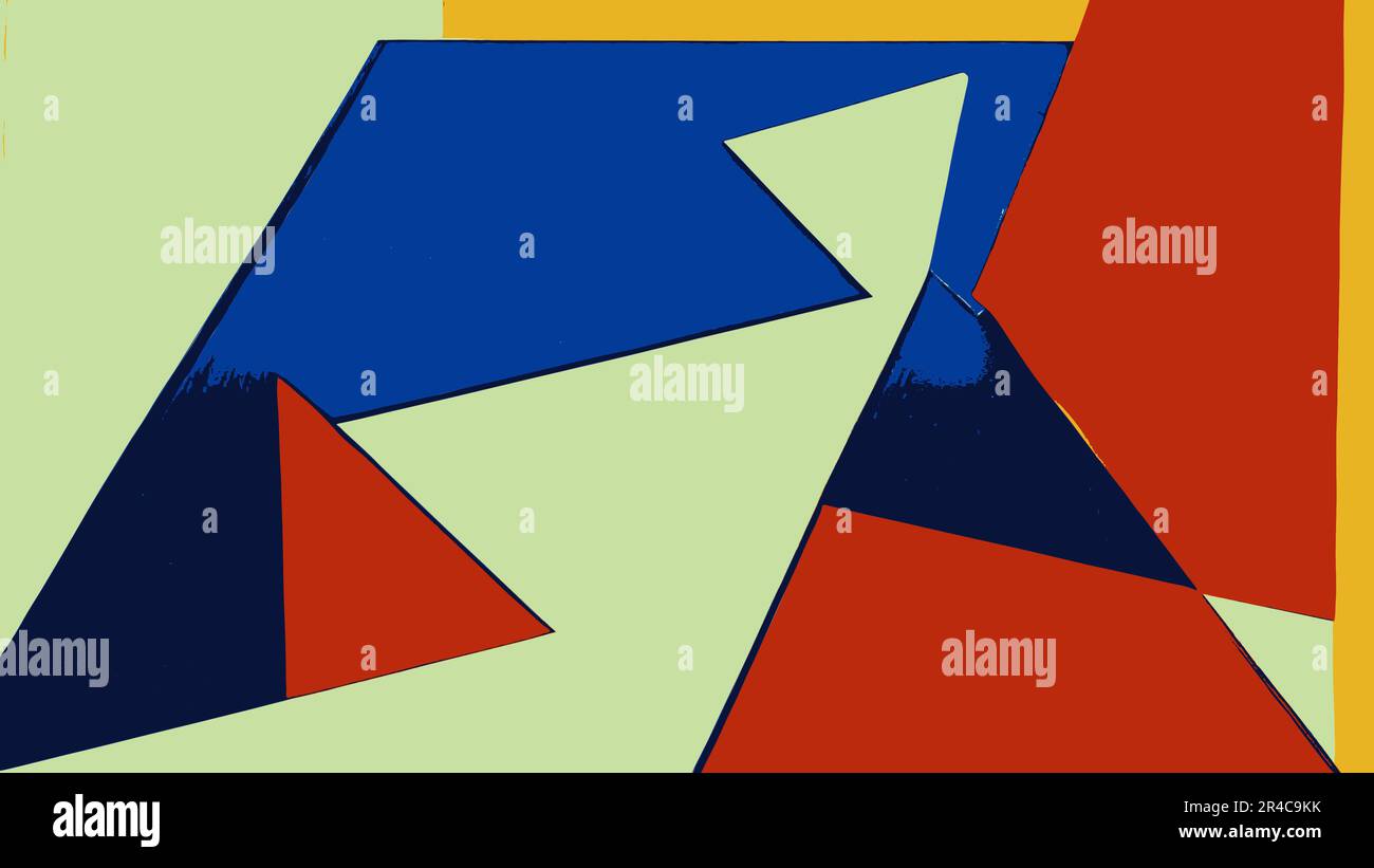 amazing formation of cubism and triangle in bright colors Stock Vector ...