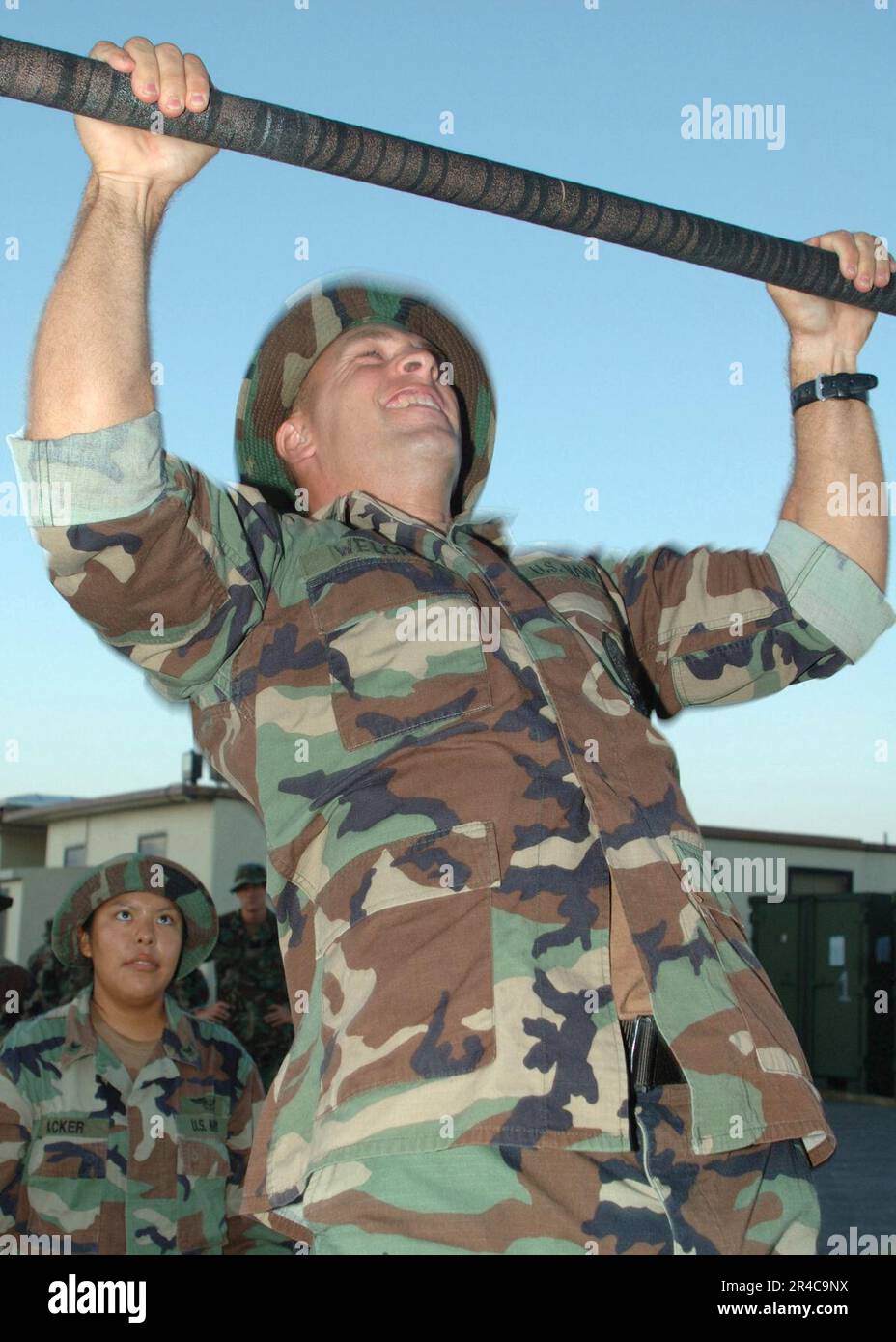 US Navy Petty Officer 1st Class assigned to Naval Security Force Guam ...