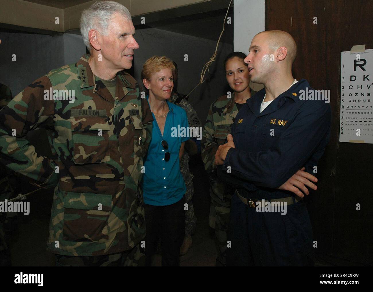 US Navy Commander, U.S. Pacific Command, Adm. William Fallon, talks ...