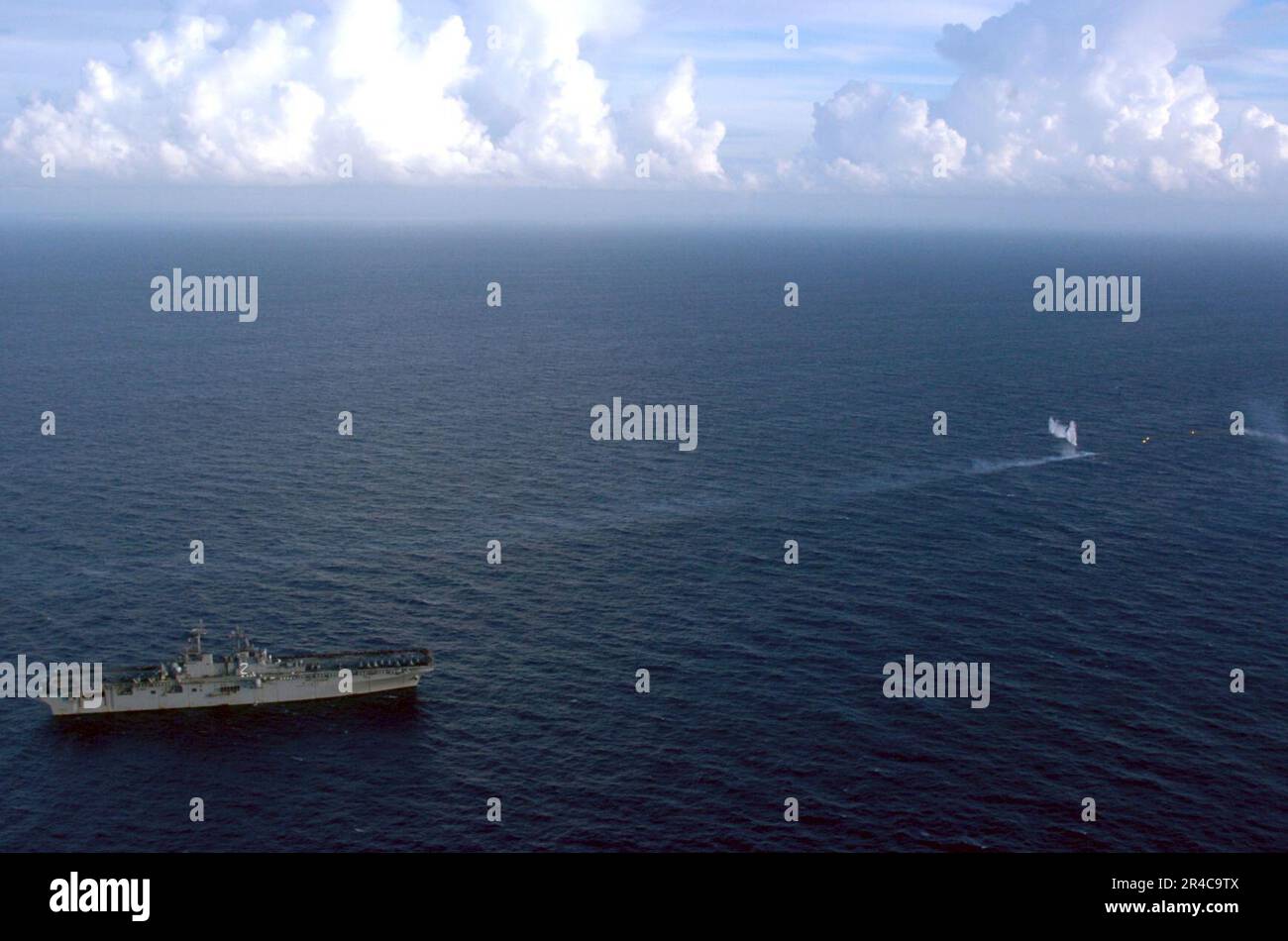 US Navy The Sailors and Marines aboard the amphibious assault ship USS ...