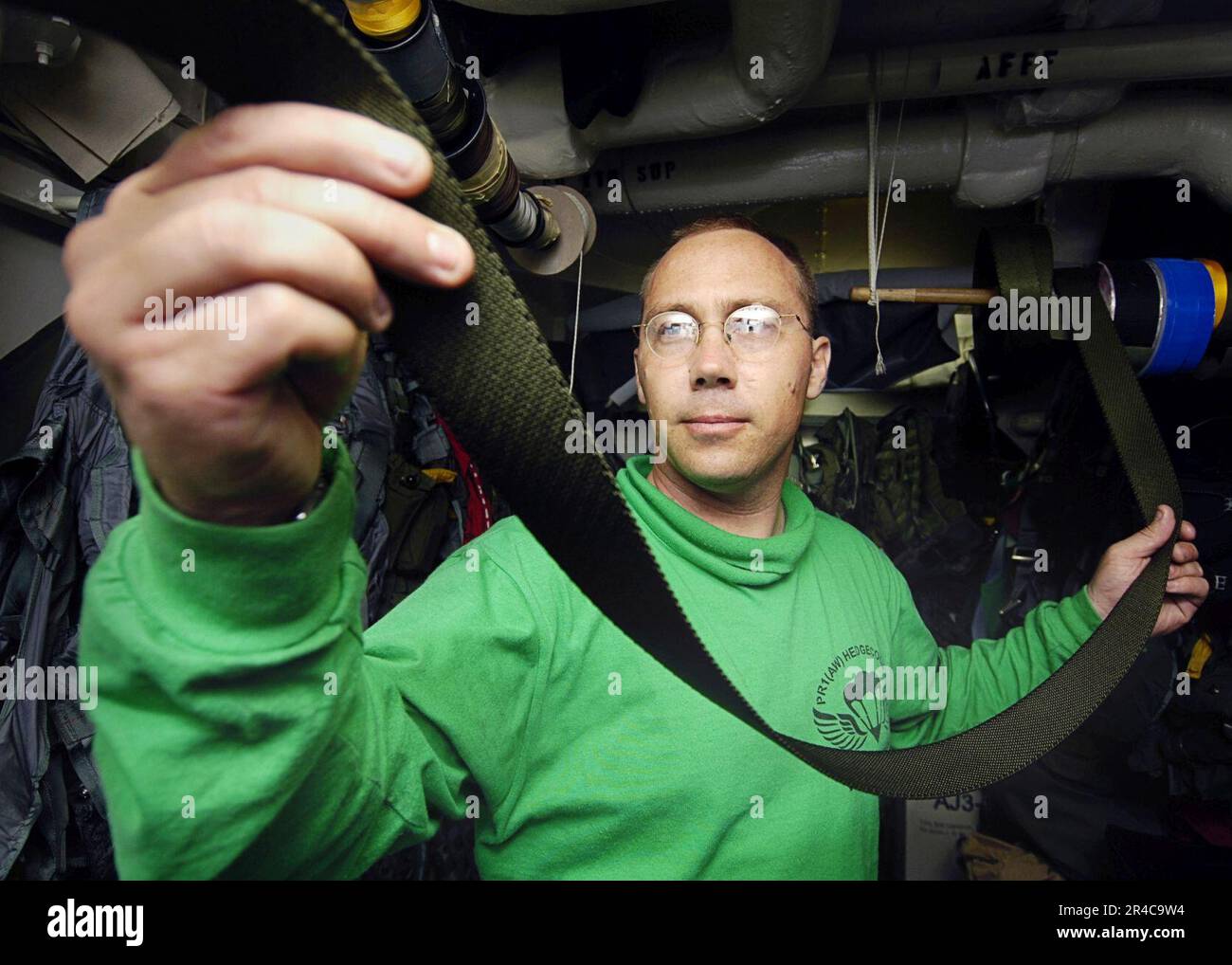 US Navy Aircrew Survival Equipmentman 1st Class assigned to the ...