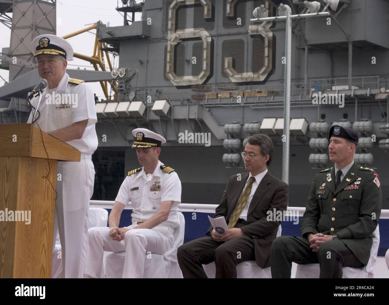US Navy Commander, U.S. Naval Forces Japan, Rear Adm. James D. Kelly ...