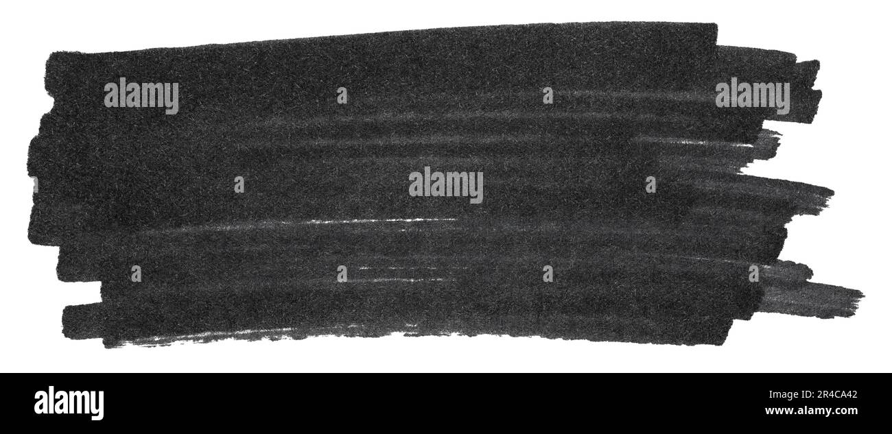 Black marker paint texture. Stroke isolated on white background Stock ...