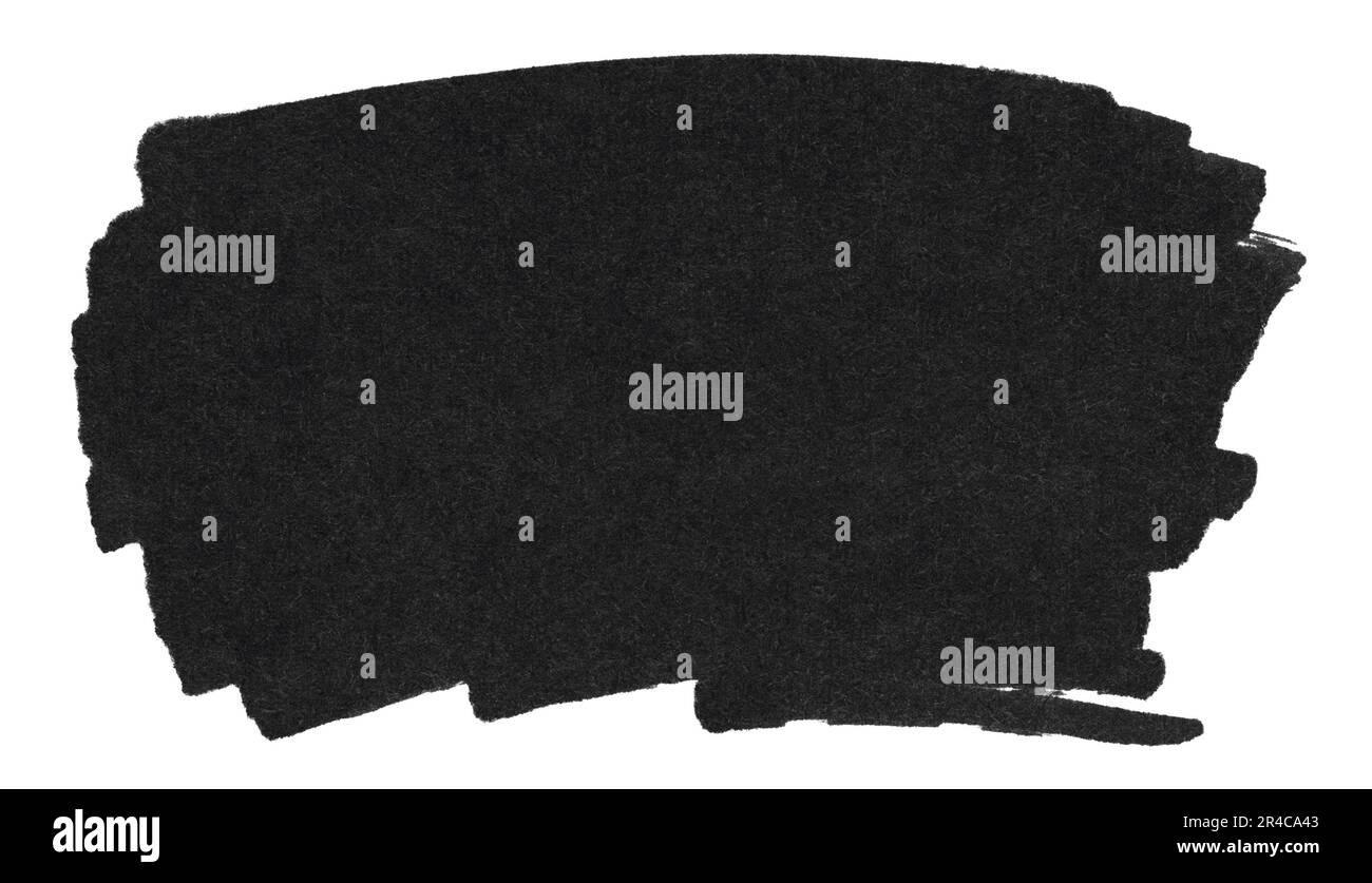 Black marker paint texture. Stroke isolated on white background Stock ...