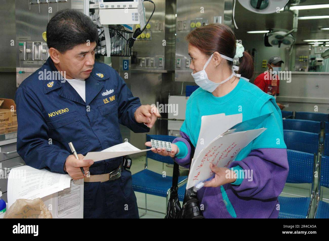 US Navy Navy Senior Chief Hospital Corpsman explains proper medication ...