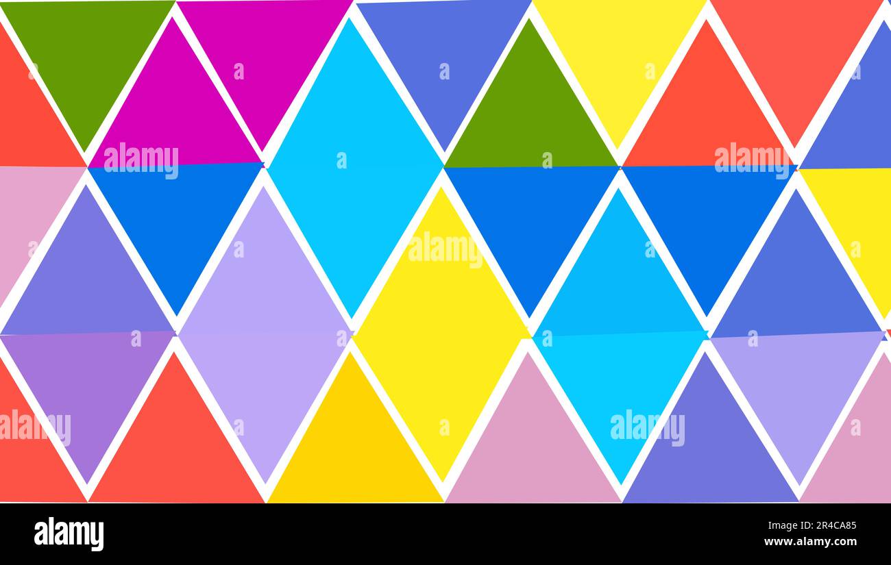 amazing formation of cubism and triangle in bright colors Stock Vector ...