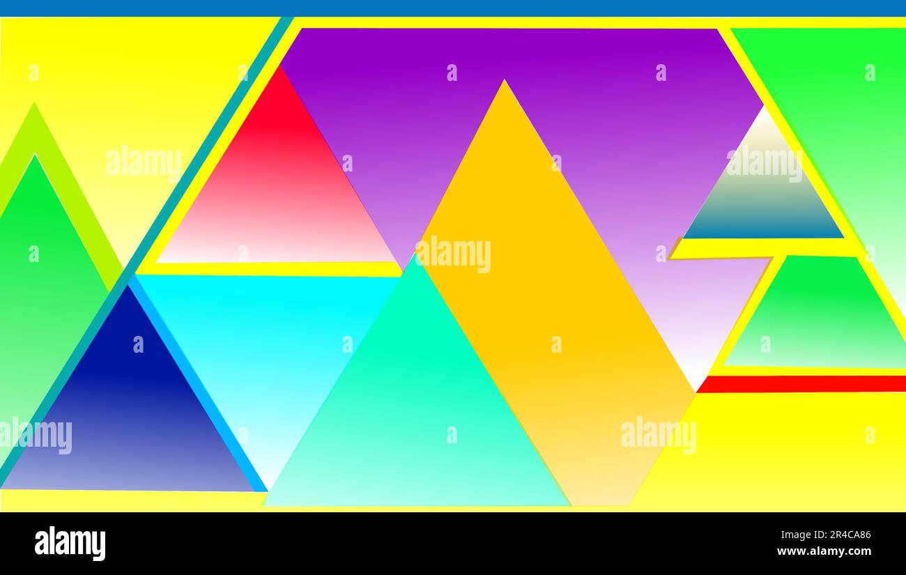 amazing formation of cubism and triangle in bright colors Stock Vector ...
