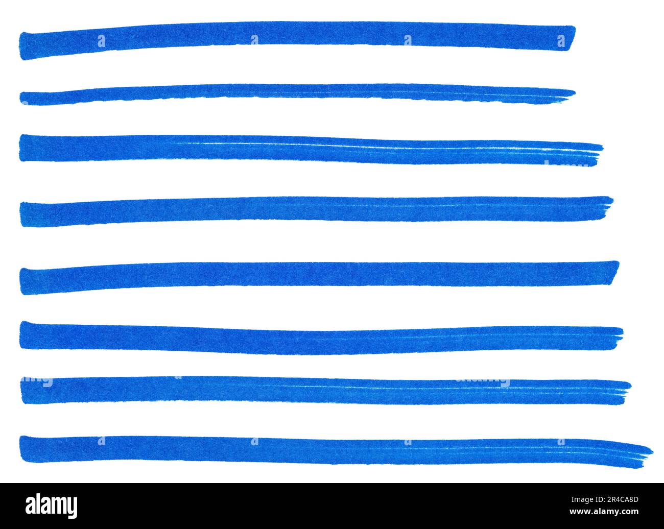 Set of blue marker paint texture. Stroke isolated on white background ...