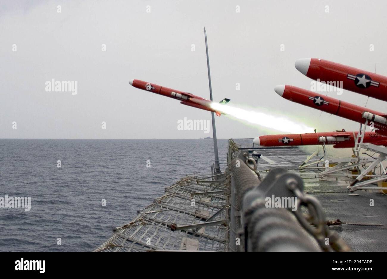 US Navy A BQM-74E aerial target launches from the flight deck of ...