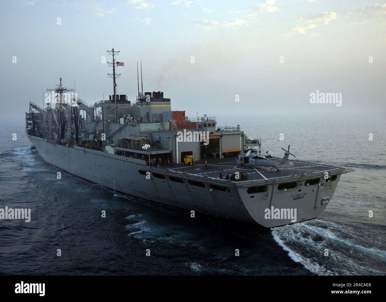US Navy The Military Sealift Command (MSC) fast combat support ship USNS Supply (T-AOE 6) comes ...
