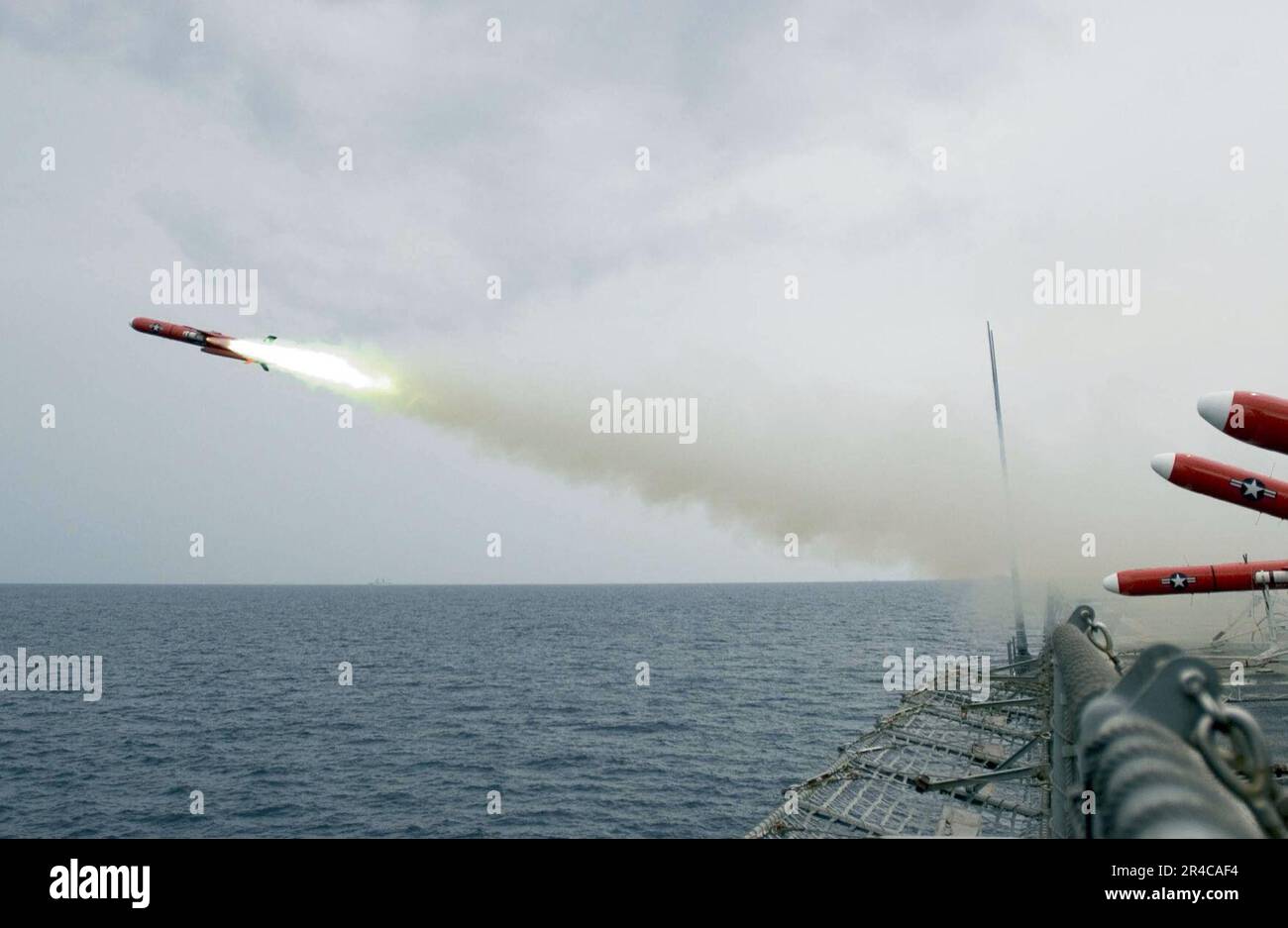 US Navy BQM-74E aerial target launches from the flight deck of ...