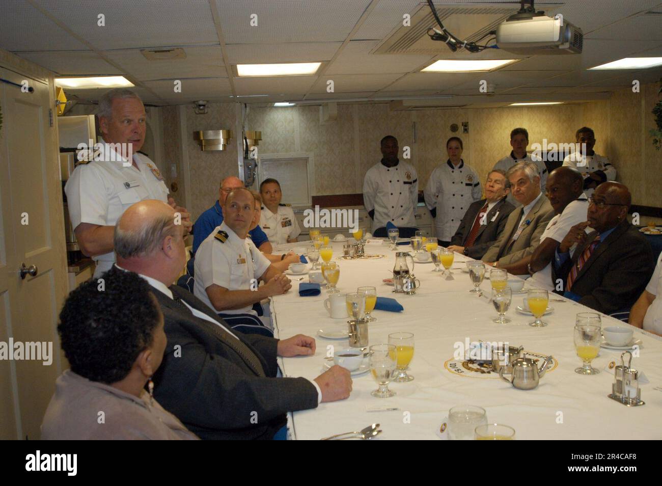 US Navy Commander, Naval Surface Forces, Vice Adm. Terry Etnyre briefs ...
