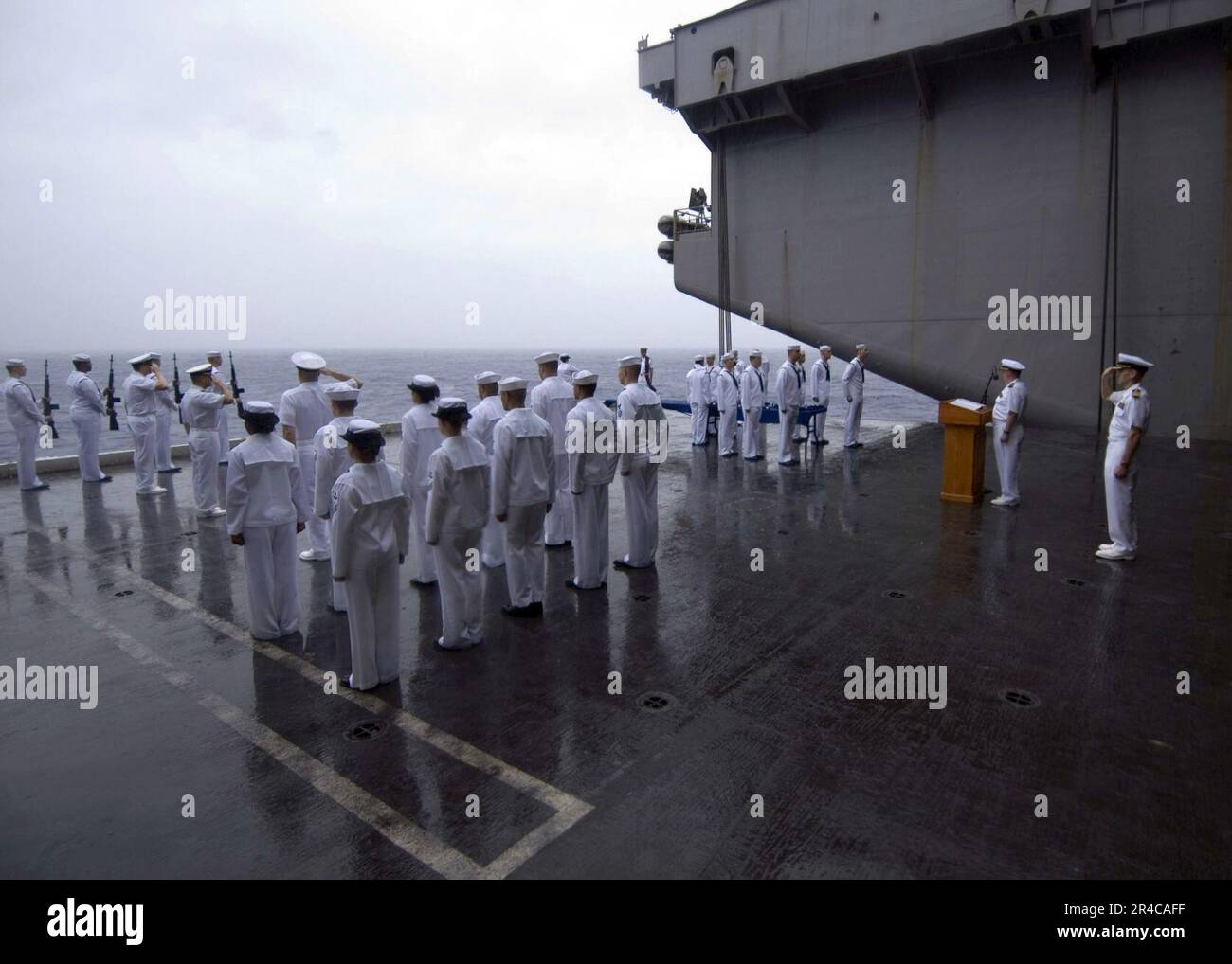 Us Navy The Crew Of The Nimitz Class Aircraft Carrier Uss Abraham