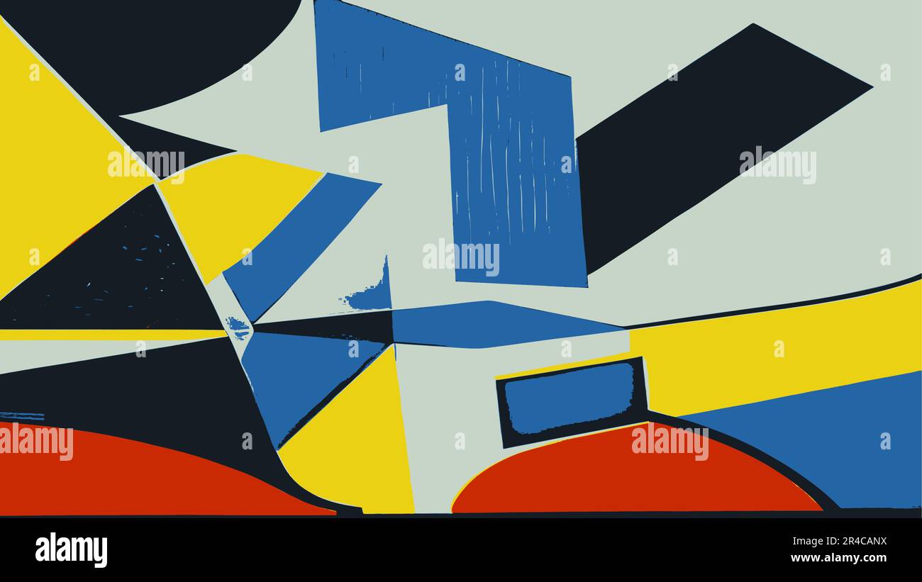 amazing formation of cubism and triangle in bright colors Stock Vector ...