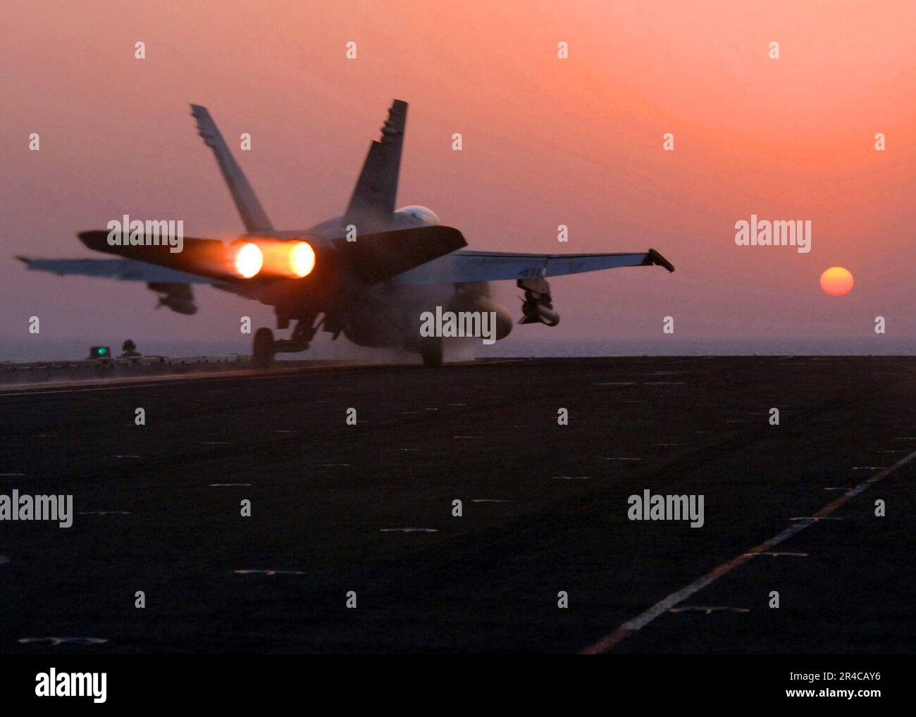 US Navy An F-A-18C Hornet assigned to the Sidewinders of Strike Fighter ...