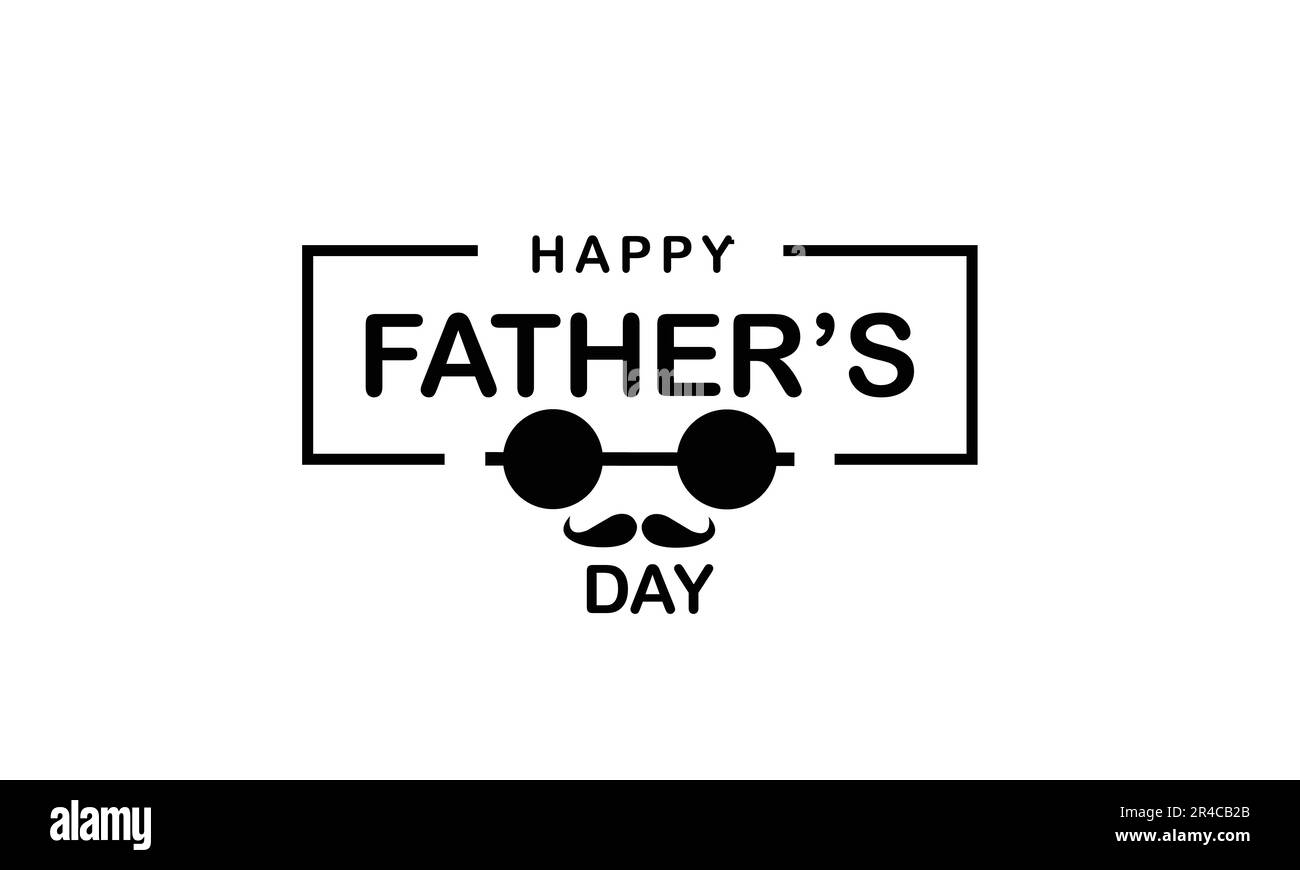 Happy Fathers Day Poster Card Vector Illustration Stock Vector Image