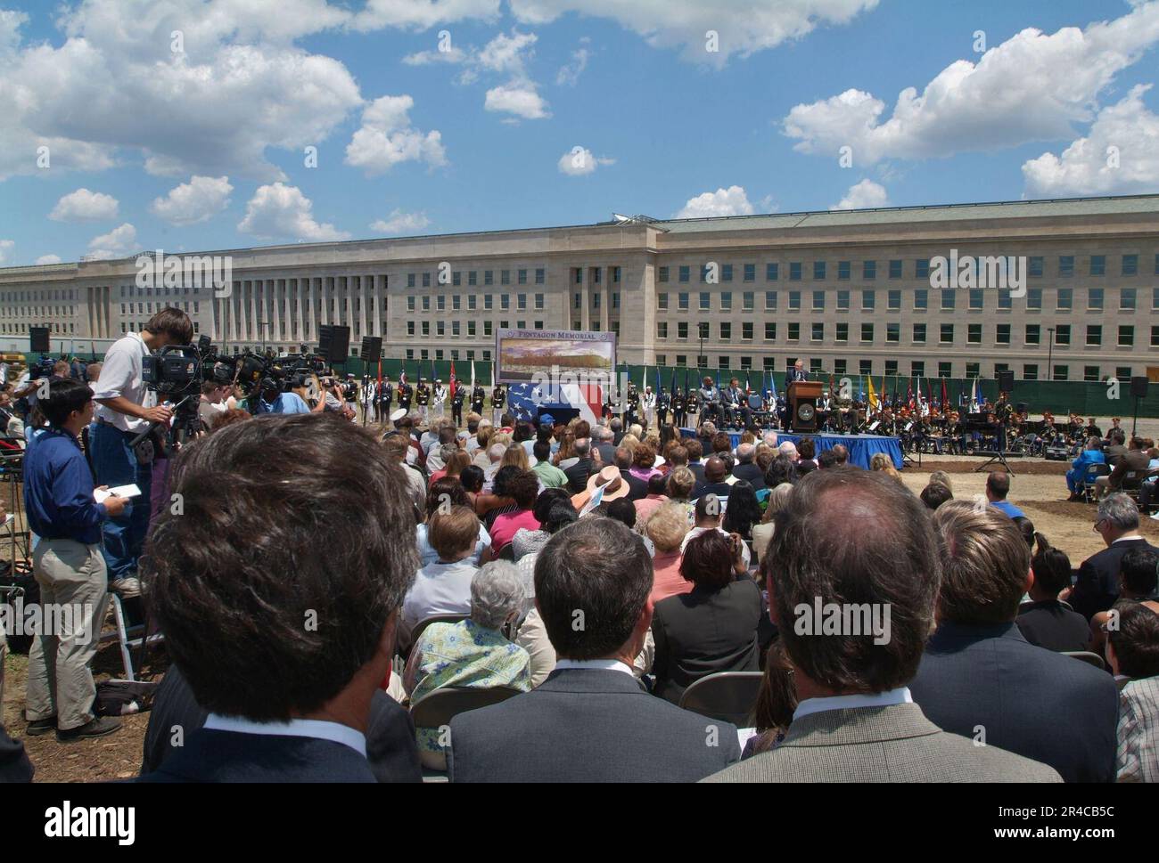 US Navy Secretary of Defense Donald H. Rumsfeld makes remarks at a ...