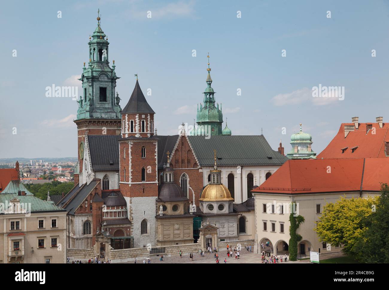 The Wawel Cathedral inside the Wavel castle in Krakow, Poland Stock ...