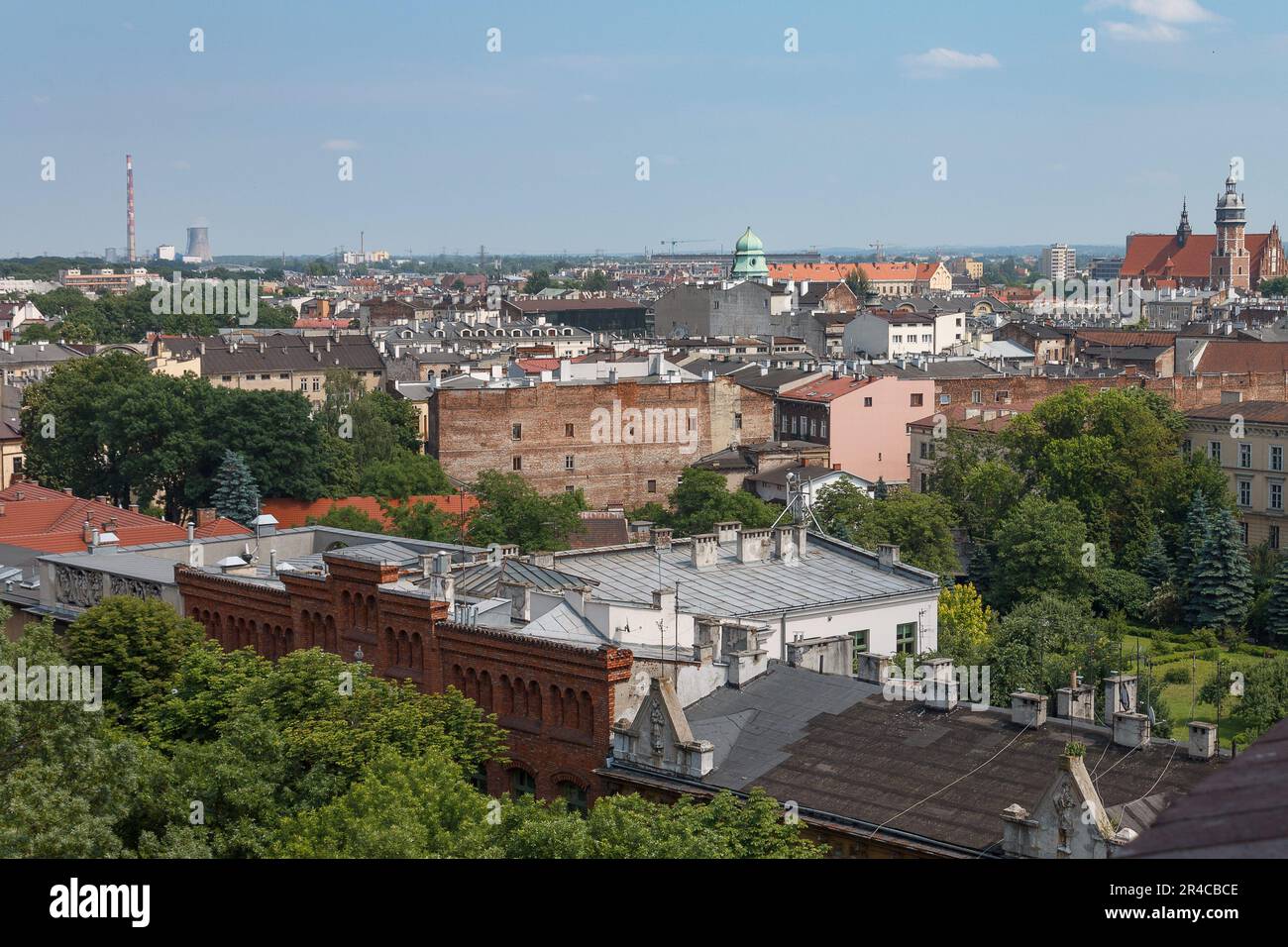 An aerial view historical buildings of Krakow, Poland Stock Photo - Alamy