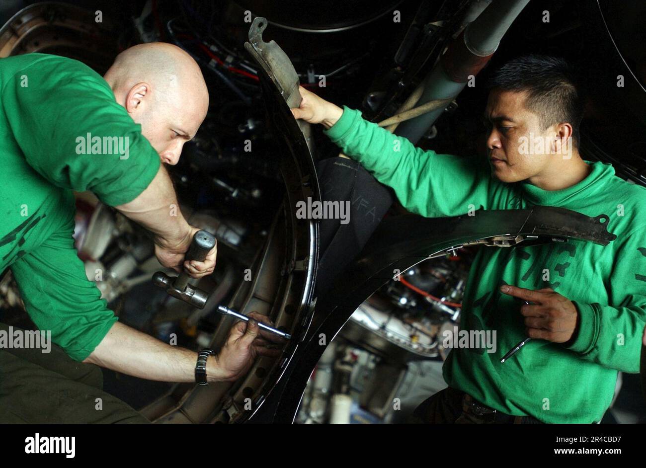 US Navy Aviation Structural Mechanic 2nd Class left, and Aviation ...