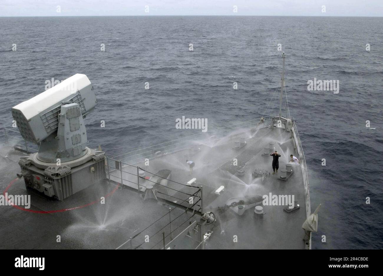 US Navy The counter measure wash down system aboard amphibious dock ...