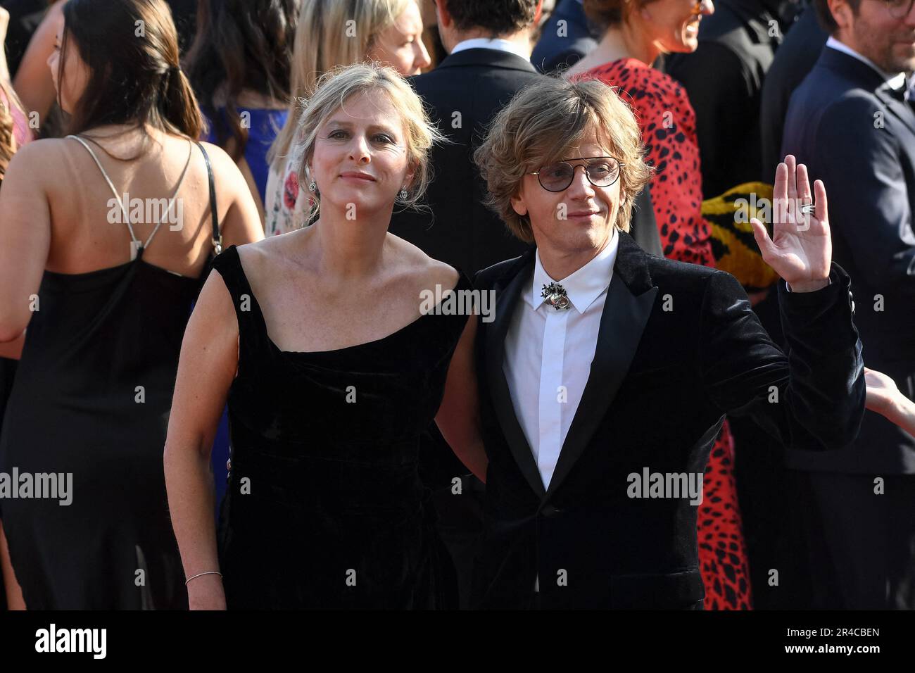 Cannes, France. 27th May, 2023. Alex Lutz et Karine Viard, Red Carpet ...