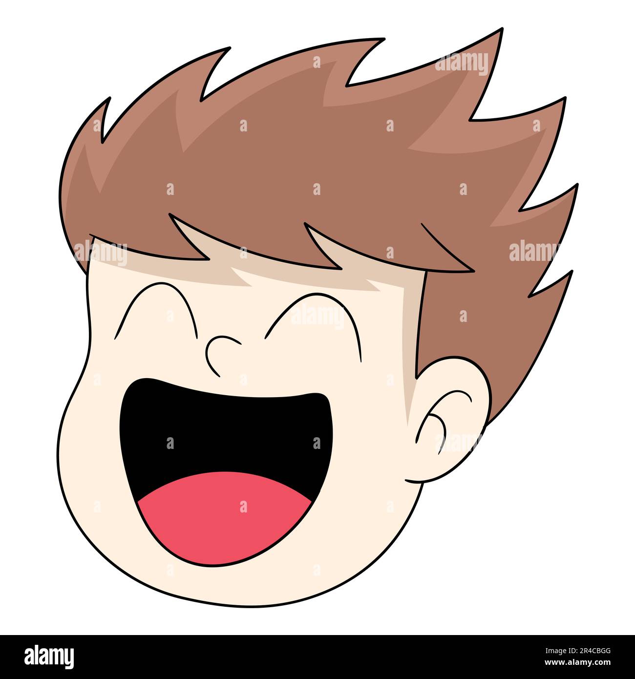 boy emoticon head happy facial expression wearing yellow glasses ...