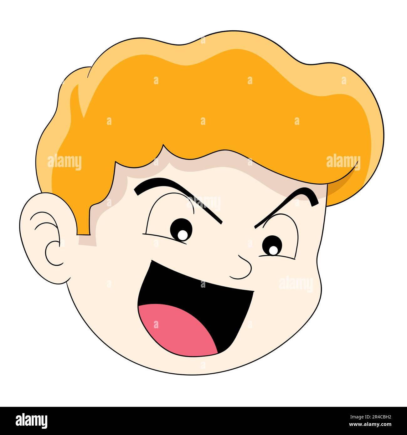 head boy blonde emoticon facial expression mocking condescending ...