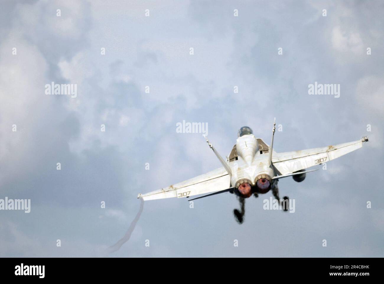 US Navy An F-A-18C Hornet assigned to Strike Fighter Squadron One One ...