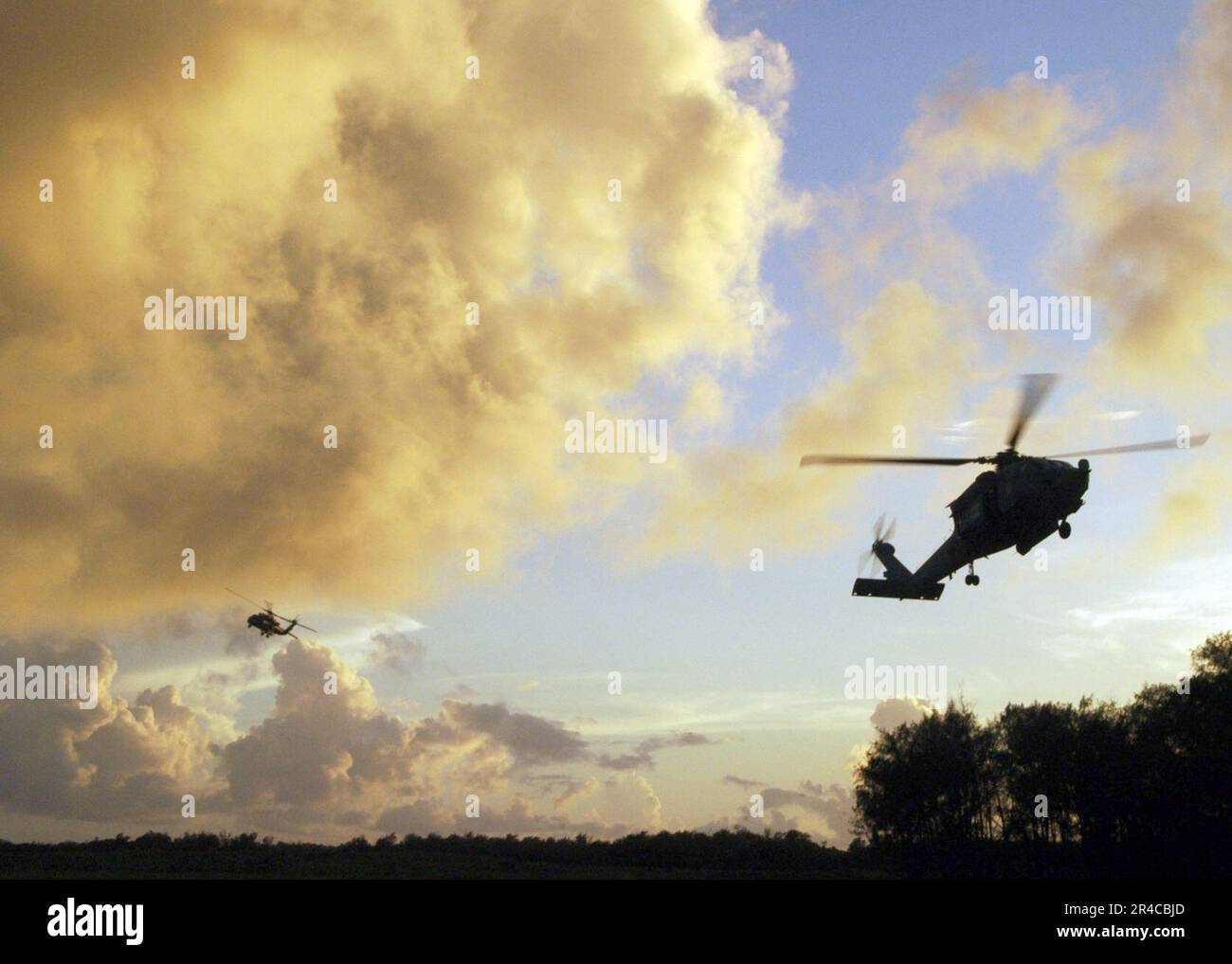 US Navy HH-60H helicopters assigned to the Golden Falcons of Helicopter ...
