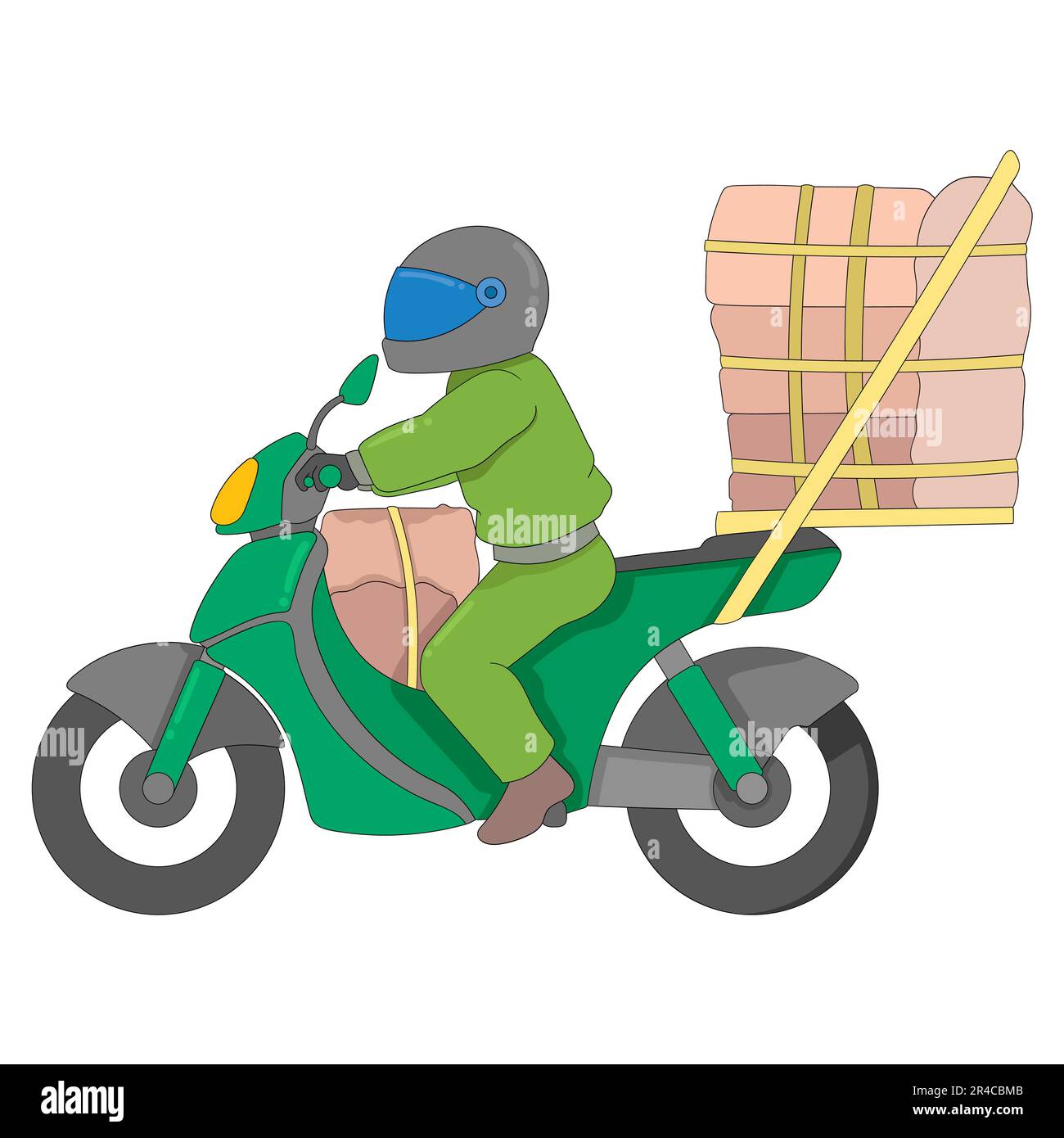 The courier delivers the delivery order package to the customer on a ...