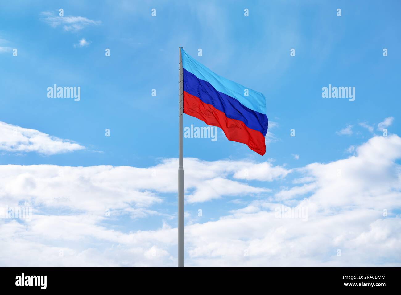 Flag of the self-proclaimed Luhansk People's Republic (LPR or LNR) is ...