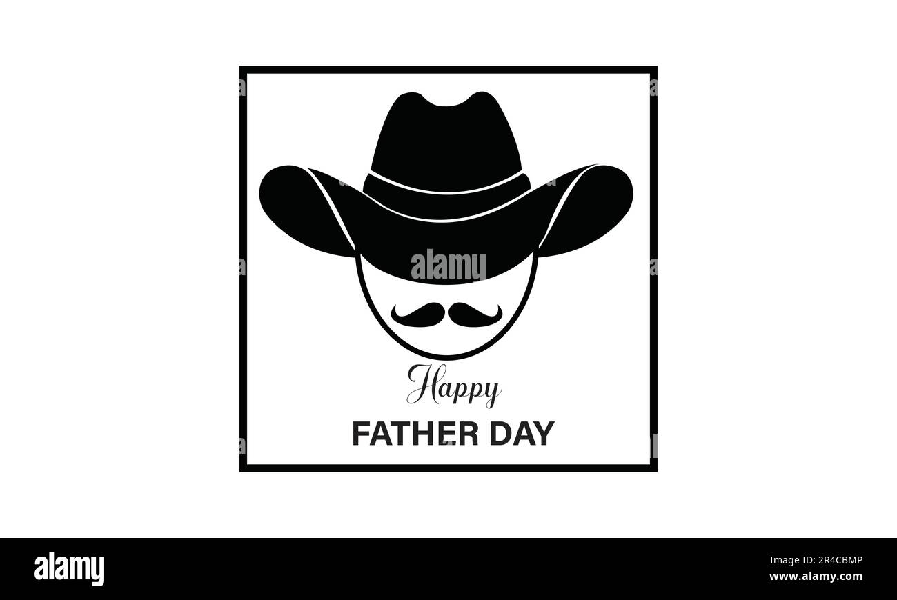 Happy Fathers Day Poster Card Vector Illustration Stock Vector Image