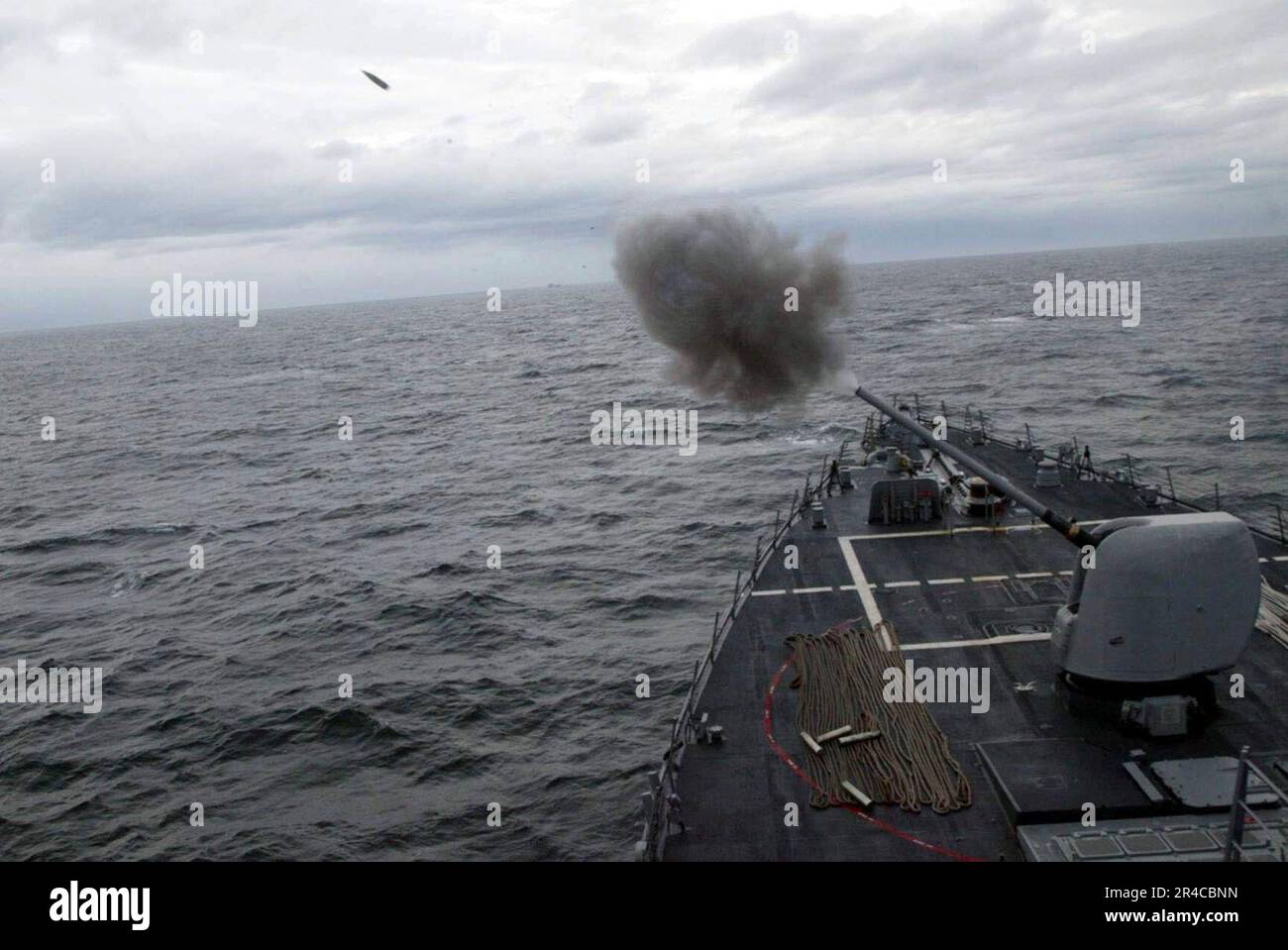 US Navy Guided-missile destroy USS The Sullivans (DDG 68) fires from ...