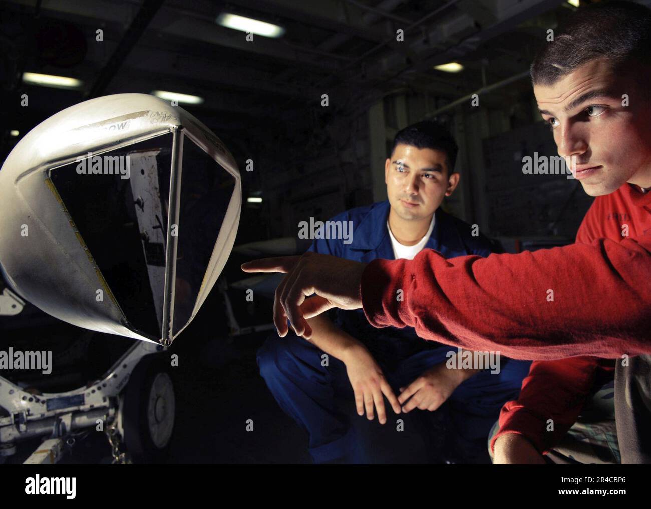 US Navy Aviation Ordnanceman Airman Apprentice left, and Aviation ...