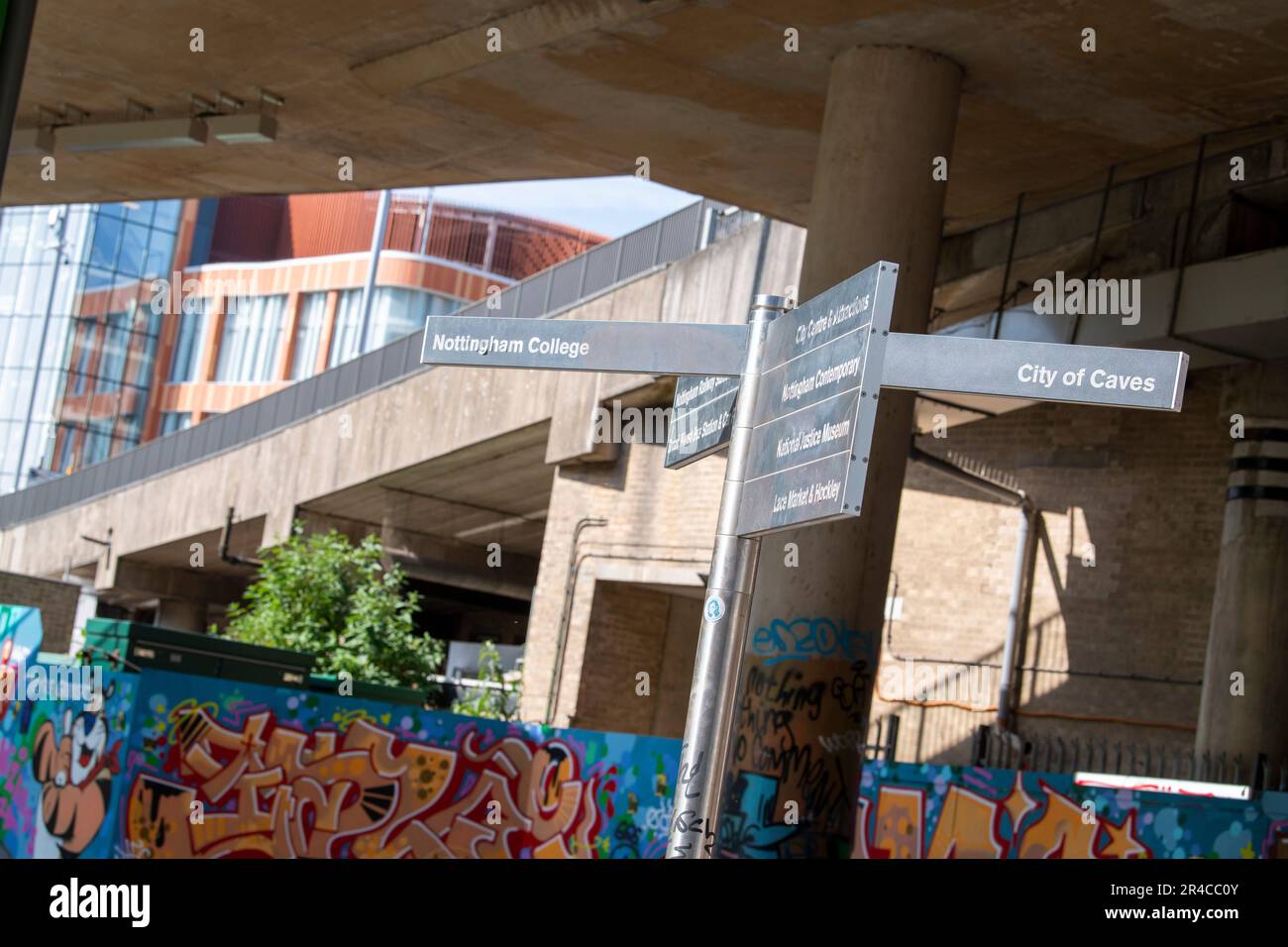 Directions Sign on Sussex Street in Nottingham City, Nottinghamshire ...