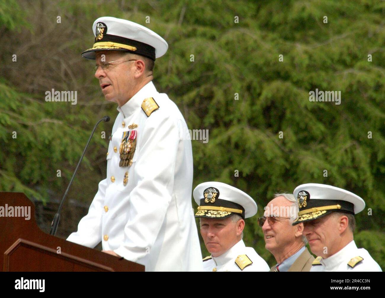 US Navy Chief of Naval Operations (CNO) Adm. Mike Mullen makes remarks ...